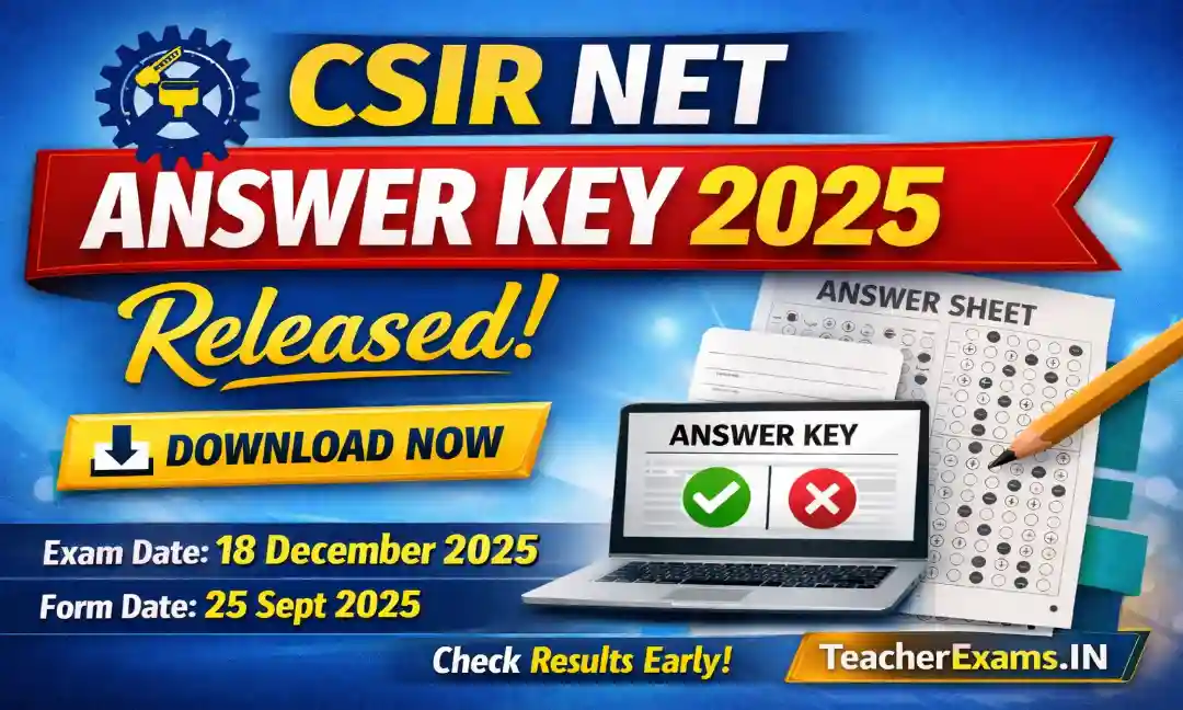 CSIR NET Answer Key 2025 Released | Download CSIR NET Answer Sheet ...